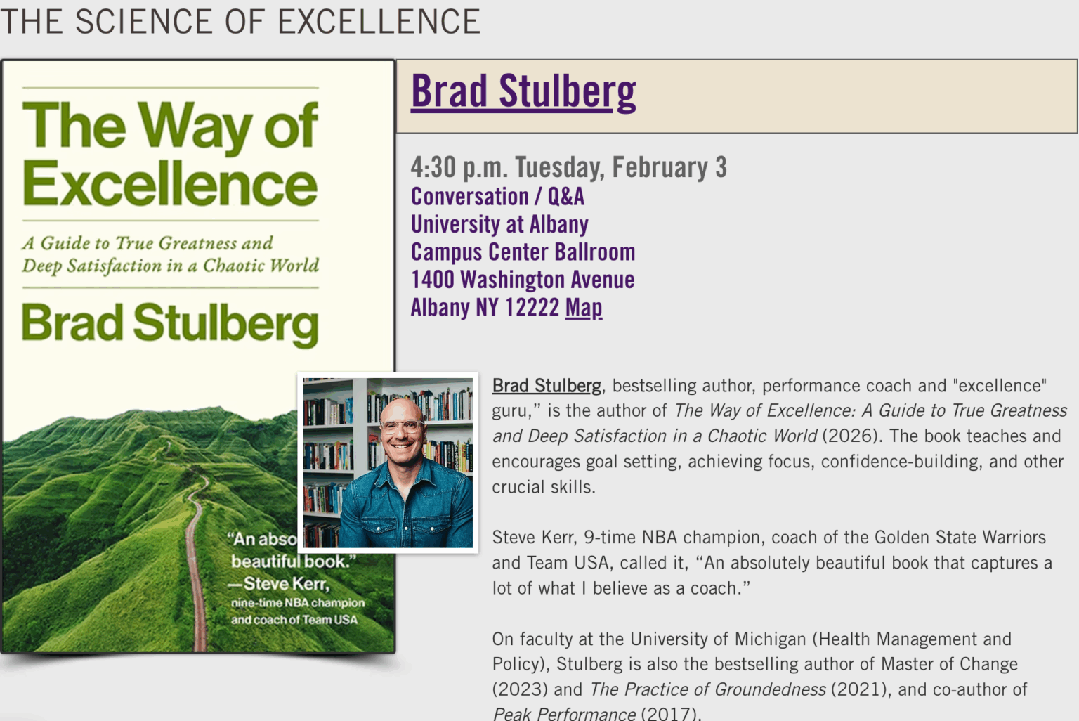 The Way of Excellence Live Events - The Way of Excellence
